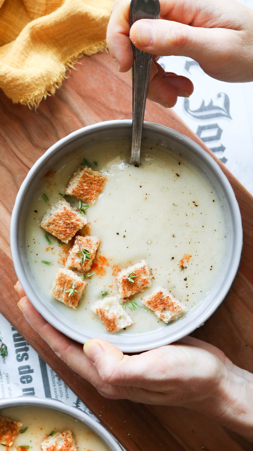 Potage céleri-rave, pommes & haricots blancs - Mangez Québec